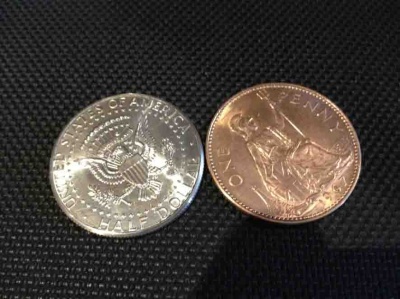 Half Dollar English Penny Copper Silver Coin Leading Online Magic Shop